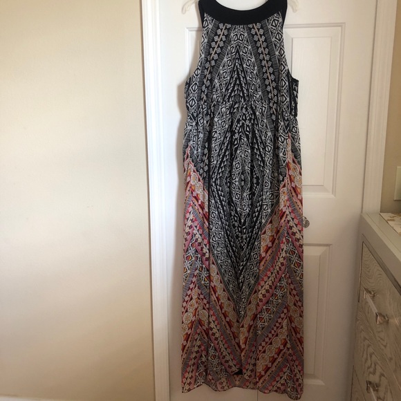 Sami & Jo | Dresses | Samijo Plus Maxi Sun Dress Red Black White Print ...